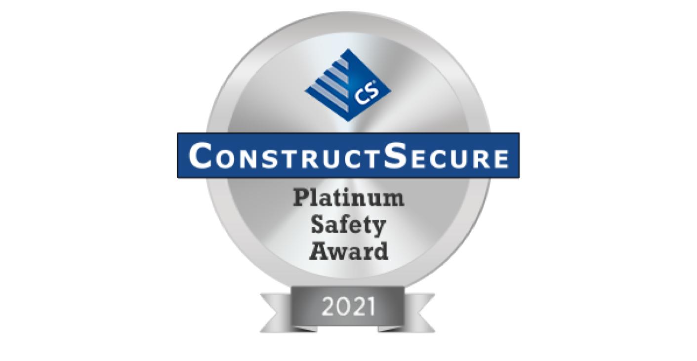 ConstructSecure's Platinum Safety Award - Intrepid Electronic Systems, Inc.